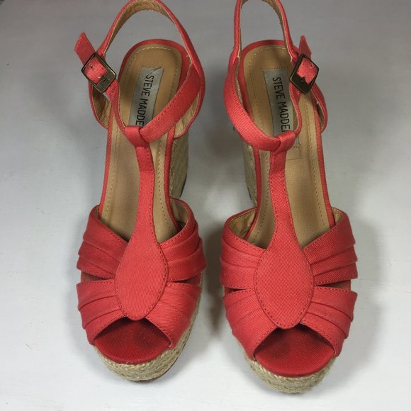 Steve Madden | Shoes | Steve Madden Radley Open Toe Espadrille Wedge ...